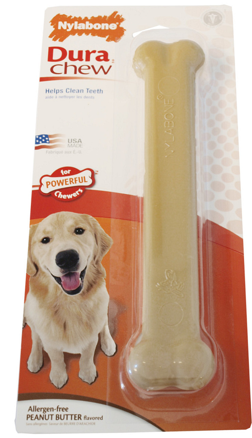 NylaBone Dura Chew Bot peanutbutter L | Van der Bijl Diervoeders